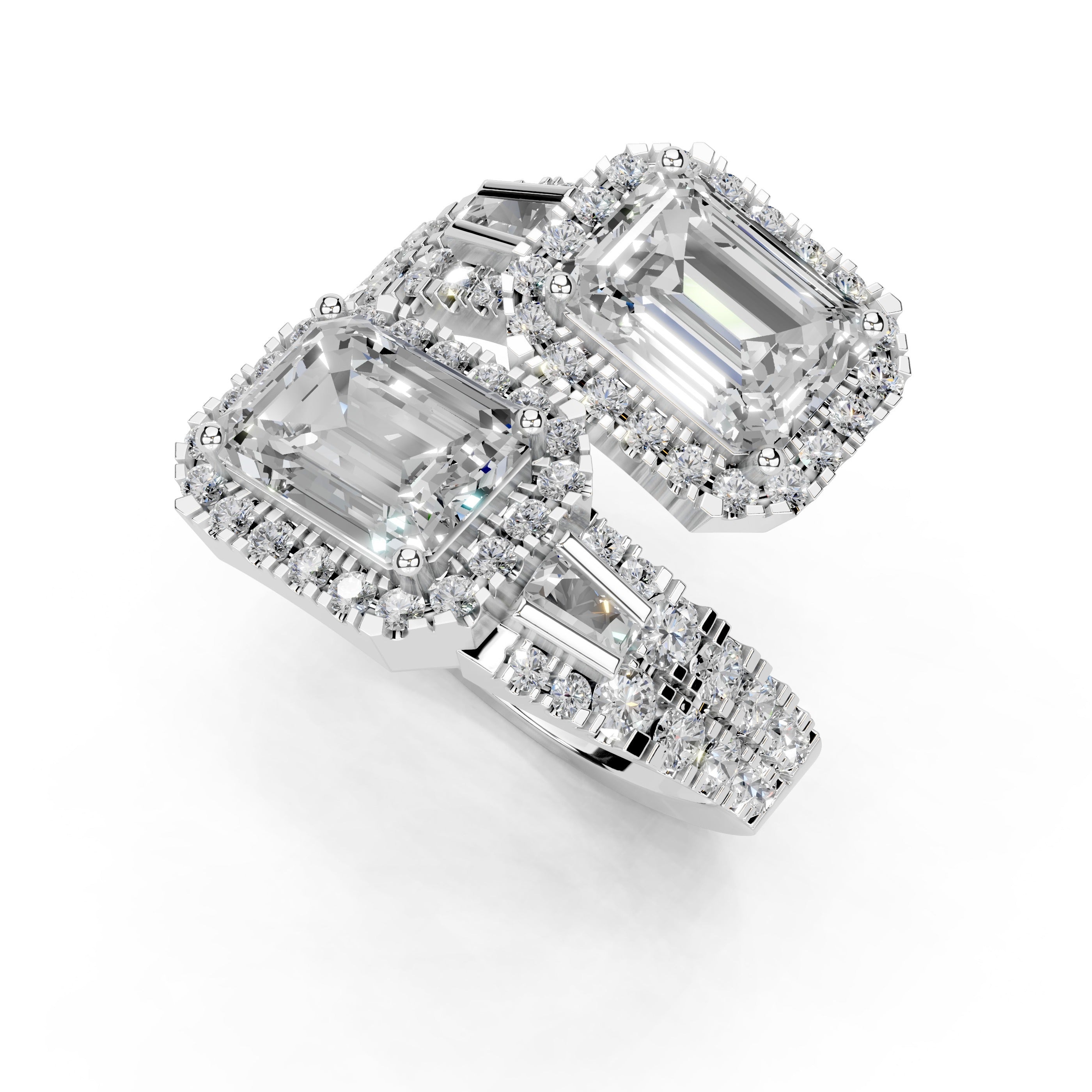 Emerald Cut Fancy Lab Grown Diamond Engagement Ring – DIAMOND DOMAIN